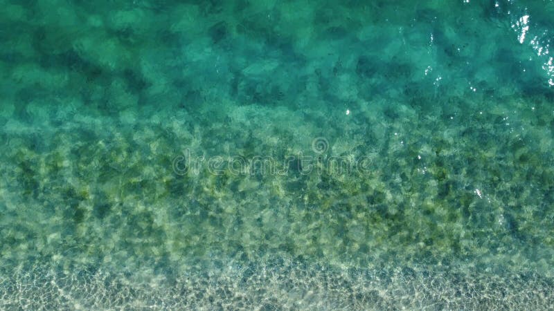 Sea Aerial View. Sea Texture. Tranquil Turquoise Sea Stock Footage ...