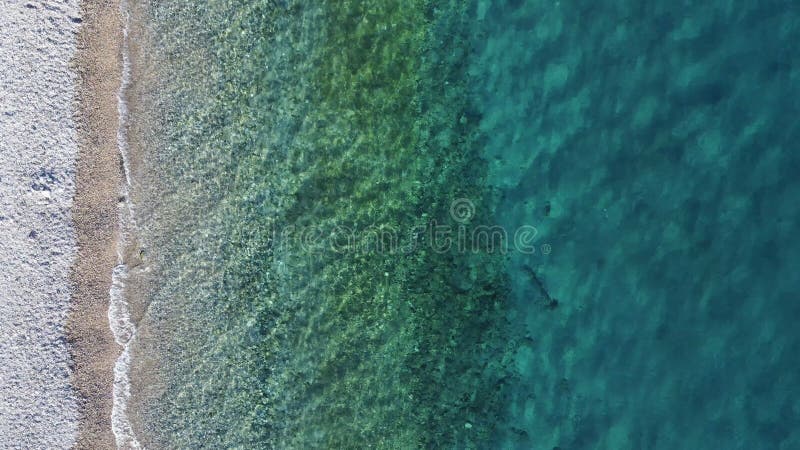 Sea Aerial View. Sea Texture. Tranquil Turquoise Sea Stock Video ...