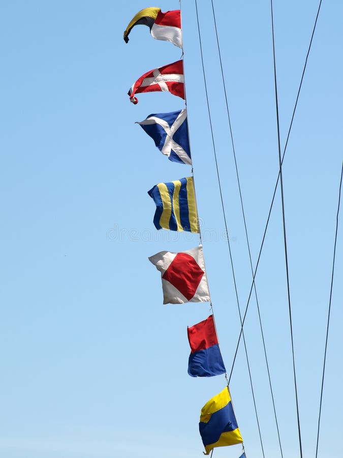 Alarm Flags of a Sailing Vessel Stock Photo - Image of alexander ...