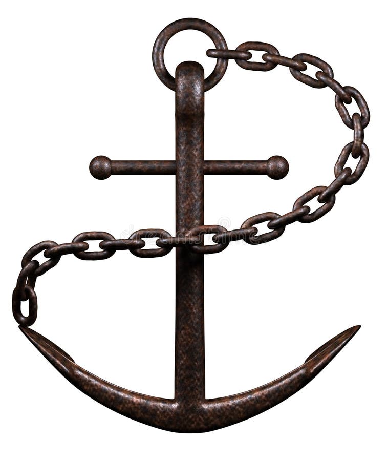 Sea Anchor on White stock photo. Image of nautical, stability - 11185372