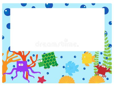 Sea Animal Border Stock Illustrations – 6,067 Sea Animal Border Stock ...