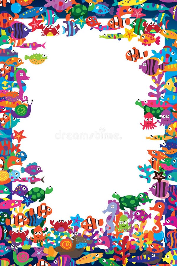 Sea Life Frame Starfish Stock Illustrations – 1,320 Sea Life Frame ...