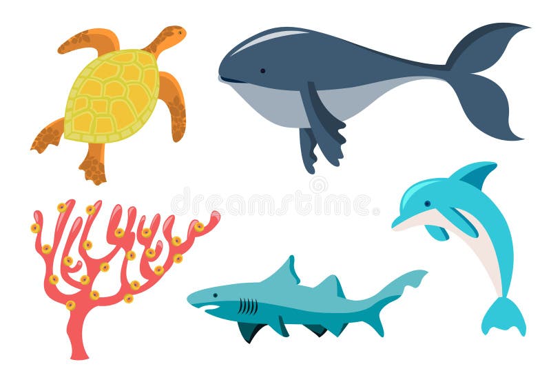 Sea animals icons stock vector. Illustration of design - 7190472 Sea animals icons stock vector. Illustration of design - 7190472