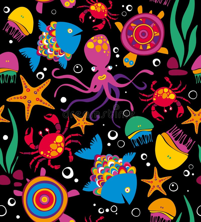 Cartoon turtle pattern stock vector. Illustration of decorative - 66740964