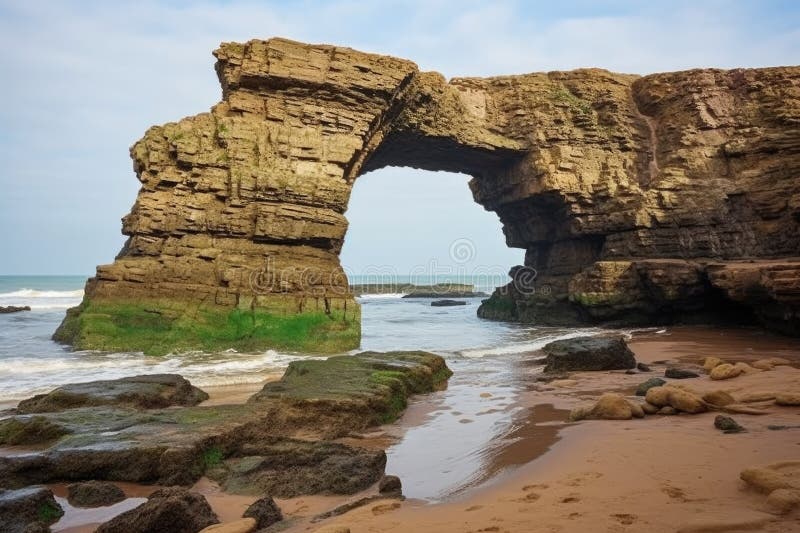 Sea Arch Formed through Coastal Erosion Stock Image - Image of natural ...