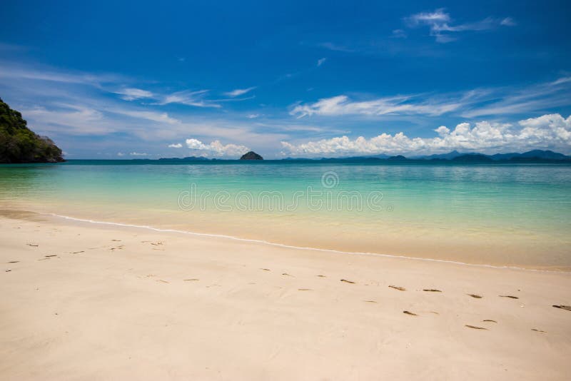 Sea Beach Blue Sky at Ranong, Thailand Stock Image - Image of coast ...