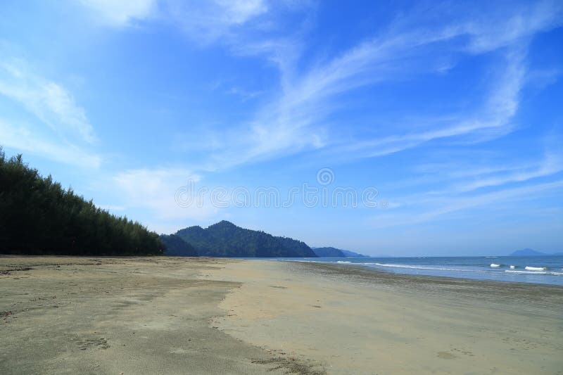 Sea Beach Blue Sky at Ranong Stock Photo - Image of outdoor, seascape ...