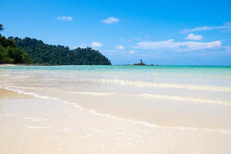 Sea Beach Colorful White Sand Smooth Stock Image - Image of beach ...