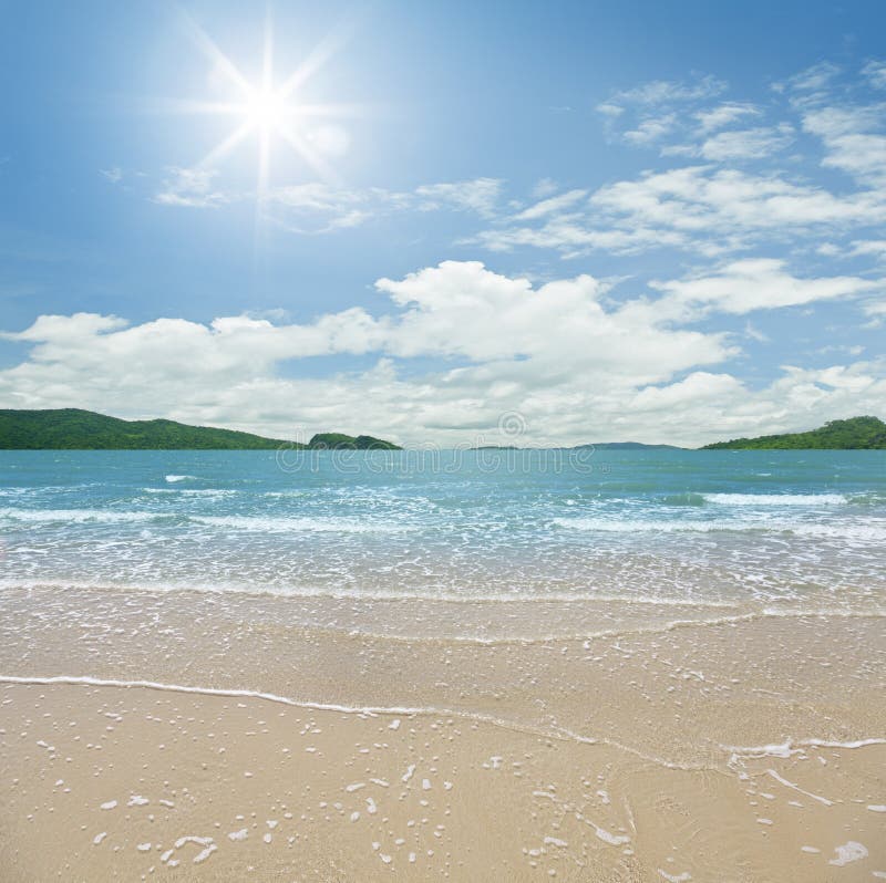 Panoramic View of Nai Harn Beach in Phuket Stock Photo - Image of ...