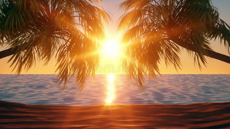 Sunset in the Bay - Loop Sea Ocean Landscape Motion Background Stock ...