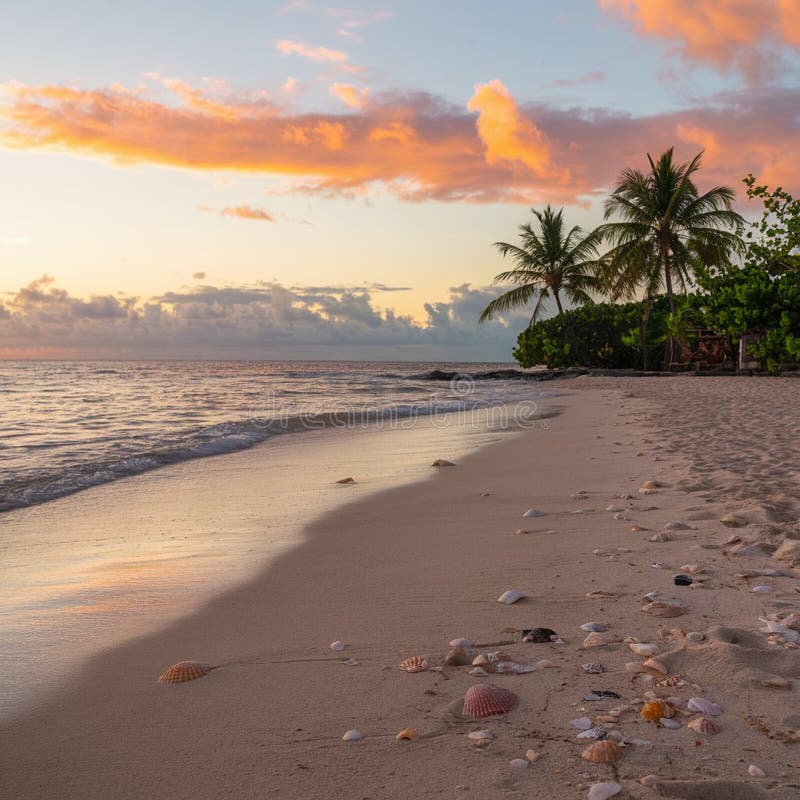 Sea beach picture stock illustration. Illustration of idyllic - 335564189