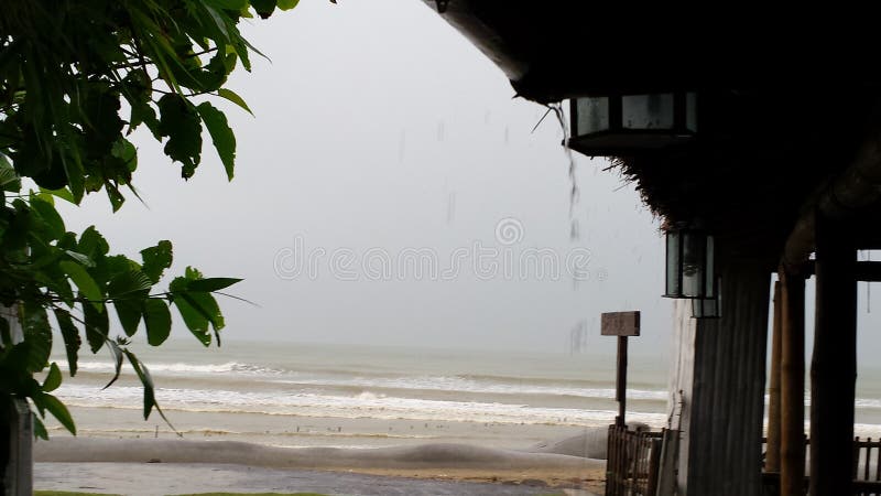 Sea Beach stock image. Image of feel, raining, great - 82253891