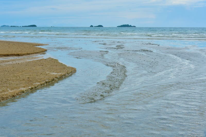On the Sea Beach There is a Beautiful Wind and Sky. on Vacation and ...