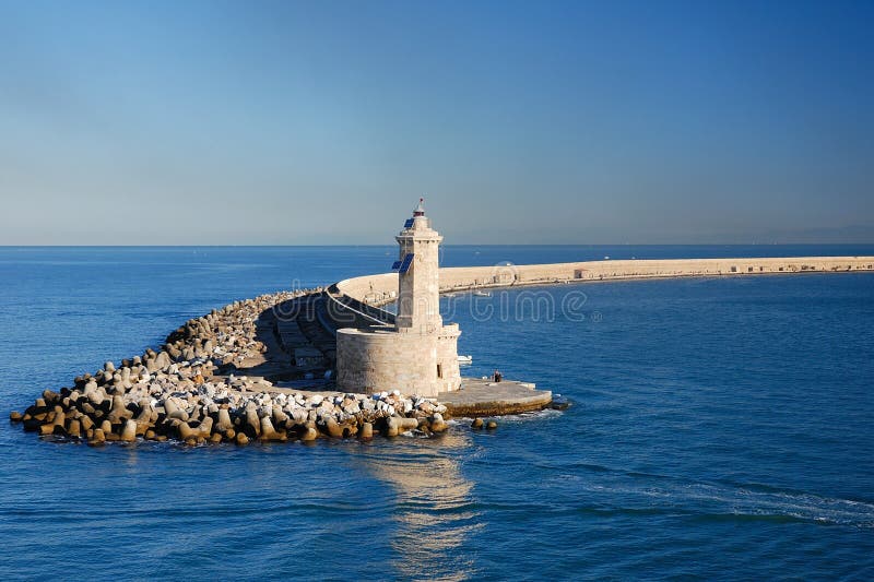 Sea beacon stock image. Image of italy, rock, beacon - 16261127