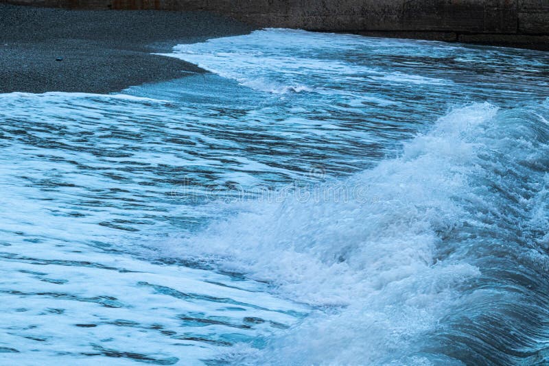 Sea with Big High Waves in a Storm Stock Image - Image of ocean, shore ...