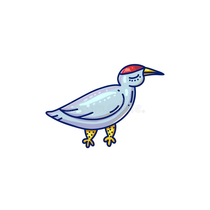 Sea bird illustration. stock vector. Illustration of clipart - 131018768