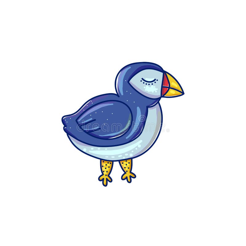 Sea bird illustration. stock vector. Illustration of character - 131018812