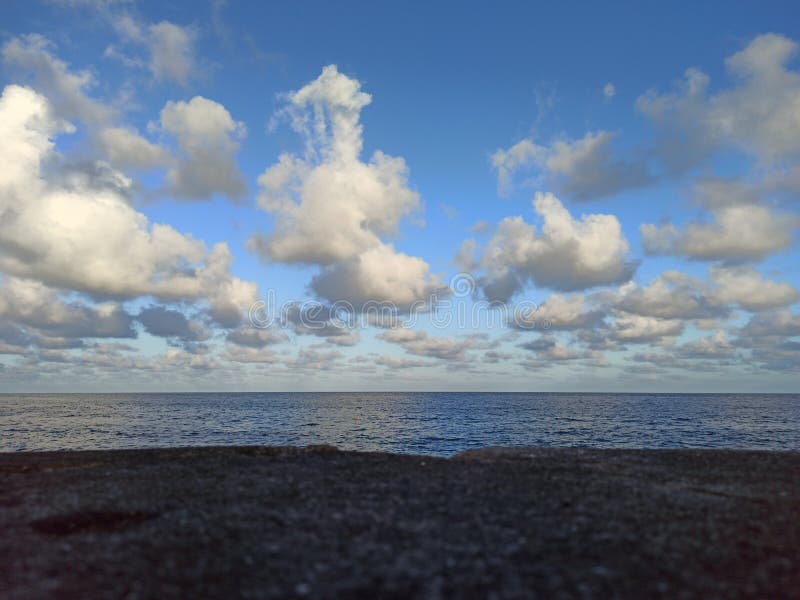 Sea blue enjoy alone stock image. Image of water, nature - 203844481