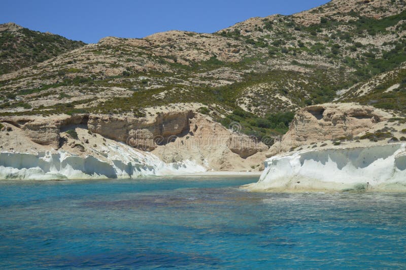 Sea stock photo. Image of island, blue, greek, polyaigos - 115970874