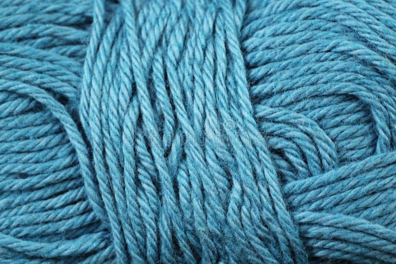 Sea Blue Yarn Texture Close Up Stock Photo - Image of closeup, blue ...