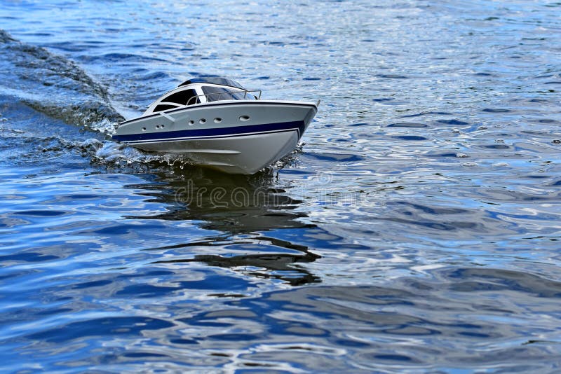 Sea Boat on the Water Top View Stock Photo - Image of fuel, summer ...