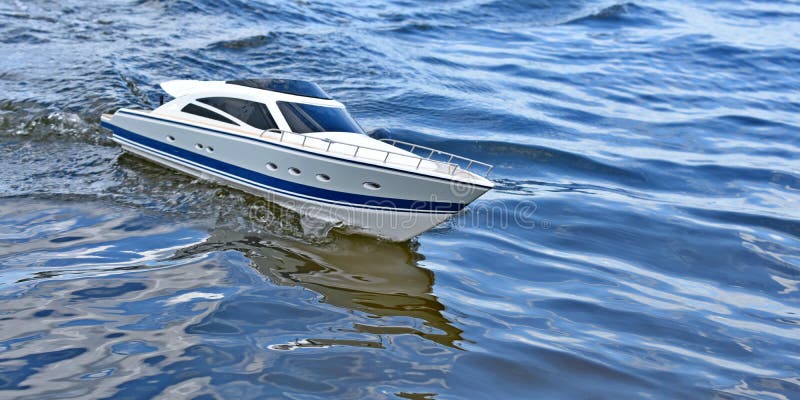 Sea Boat on the Water Top View Stock Photo - Image of water, tourism ...