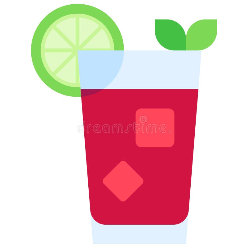 Sea Breeze Cocktail Icon, Alcoholic Mixed Drink Vector Stock Vector ...