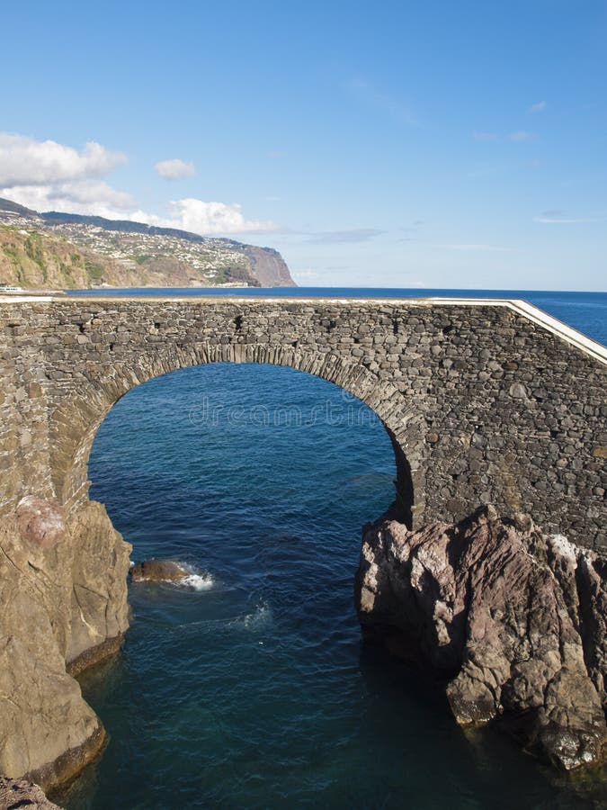 Sea bridge stock photo. Image of madeira, ocean, ponta - 35651784