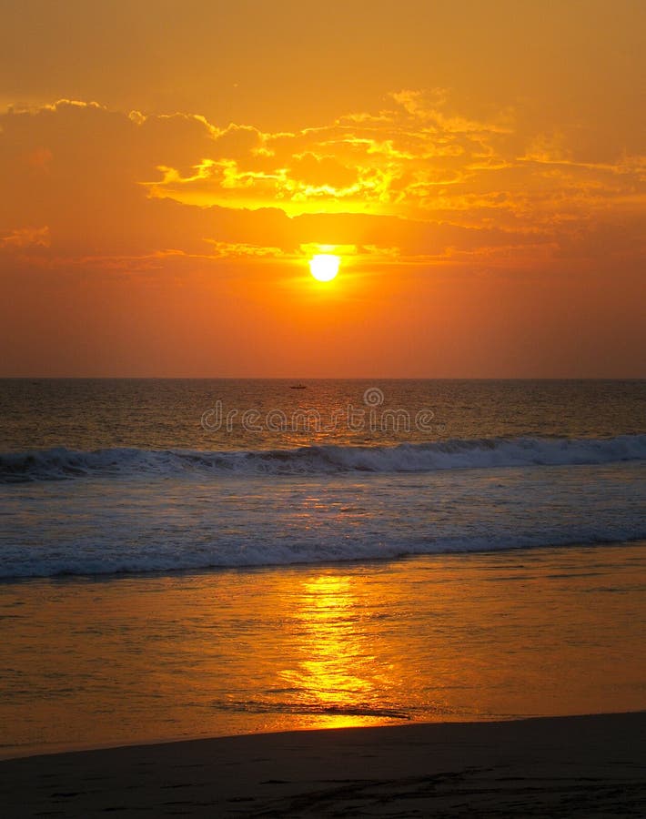 Sea and Bright Sunrise on Sky .Vertical Photo Stock Image - Image of ...