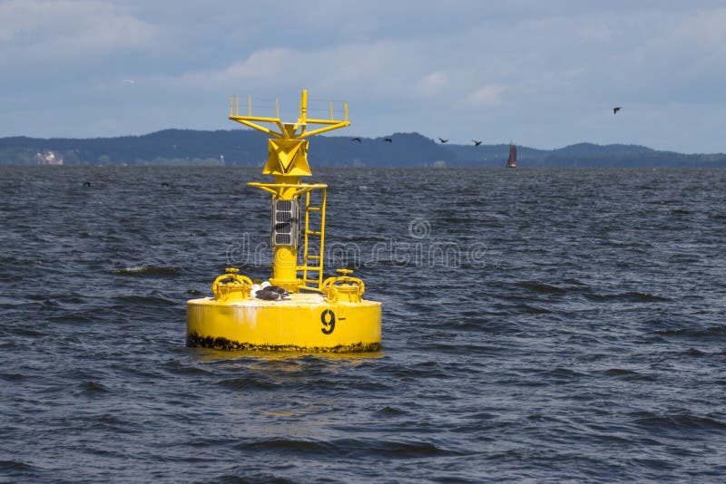 A sea buoy stock image. Image of sign, pointer, seafaring - 197517089