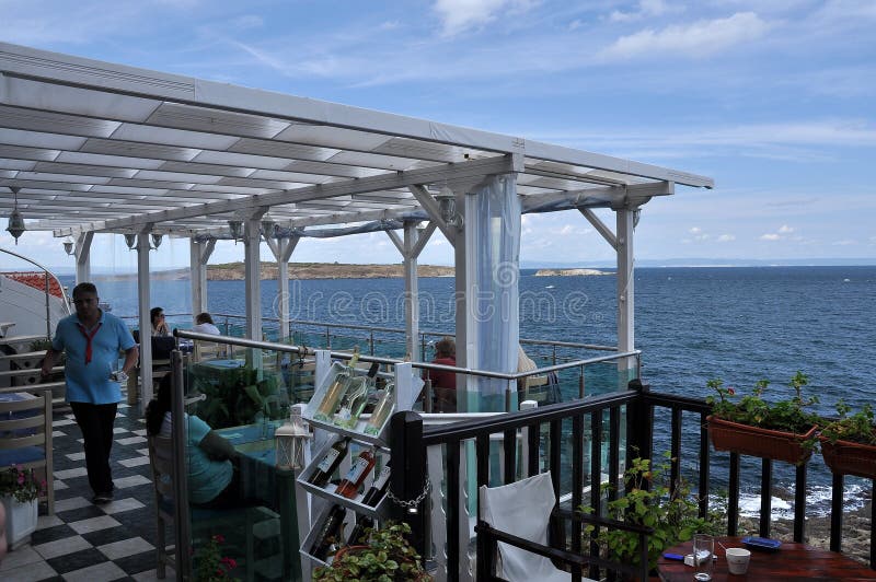 Sea Cafe editorial photo. Image of sunny, humor, relax - 68574751