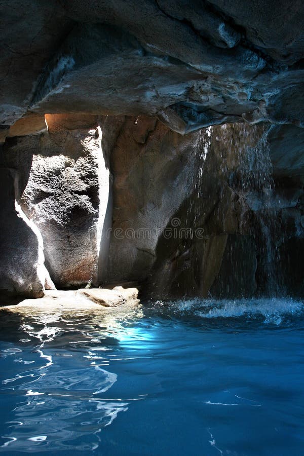 Sea Cave at Tropical Resort Stock Photo - Image of small, dimly: 1746514