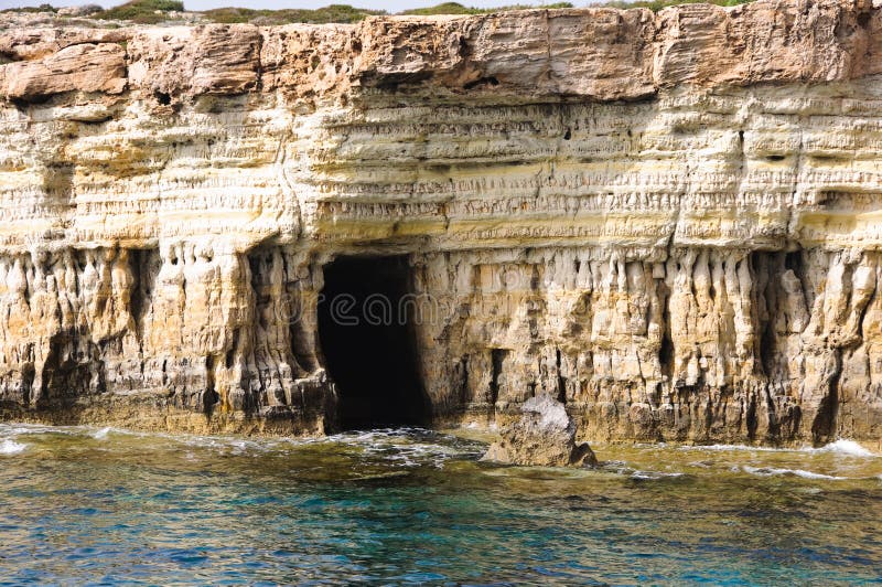 Sea Caves,Cape Greko. Mediterranean Sea,Cyprus Stock Photo - Image of ...