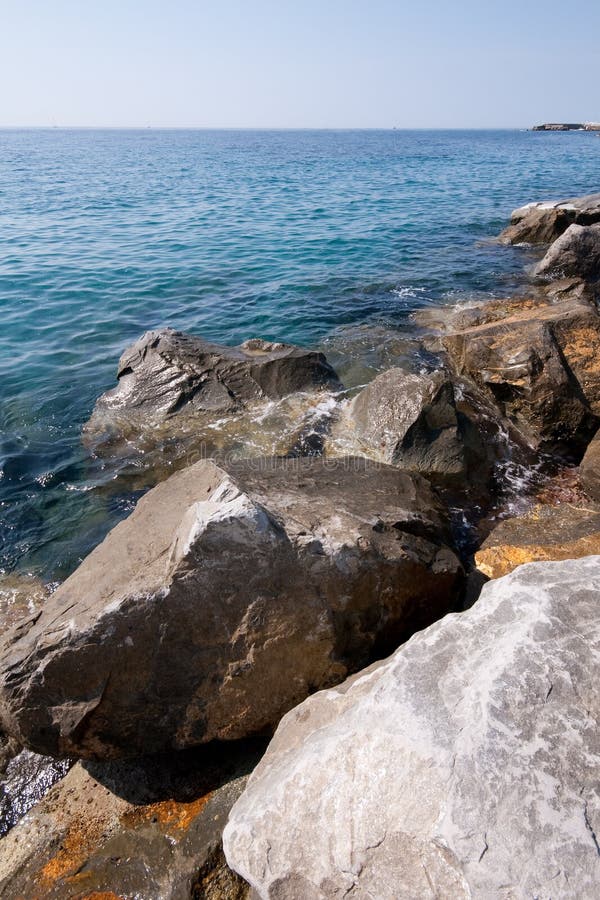 Sea cliff stock photo. Image of foam, rocks, mediterranean - 11415304