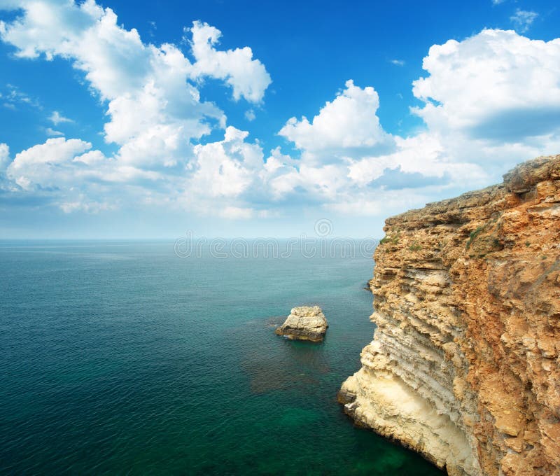 Sea and cliff stock image. Image of grotto, nature, land - 16144375