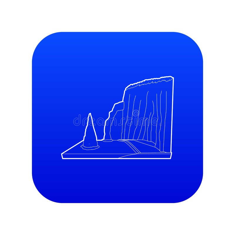 Sea Cliff Icon, Simple Style Stock Vector - Illustration of landscape ...