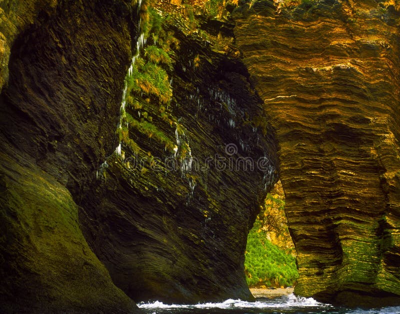 Sea Cliffs, Annenkov Island Stock Photo - Image of shoreline, shore ...