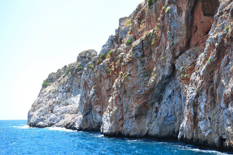 Sea Cliffs. Mediterranean Sea Stock Photo - Image of beauty, coast ...