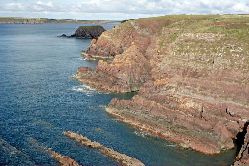 Sea Cliffs in Wales stock image. Image of dramatic, height - 16958797