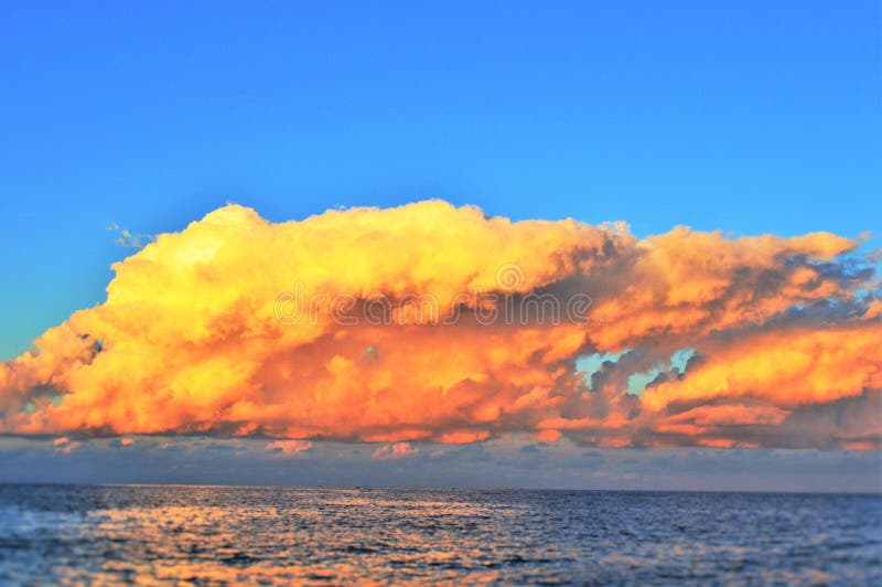 Sea stock image. Image of outside, dawn, color, clouds - 68383831