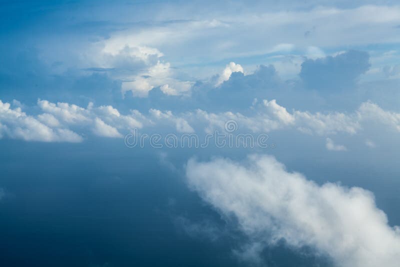 Unpredictable Sea of Clouds of Different Shapes in the Sky Stock Image ...