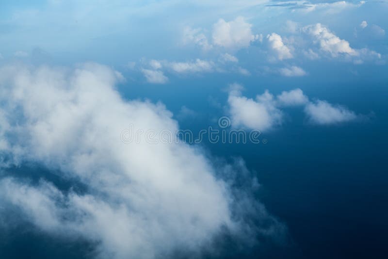 Unpredictable Sea of Clouds of Different Shapes in the Sky Stock Photo ...