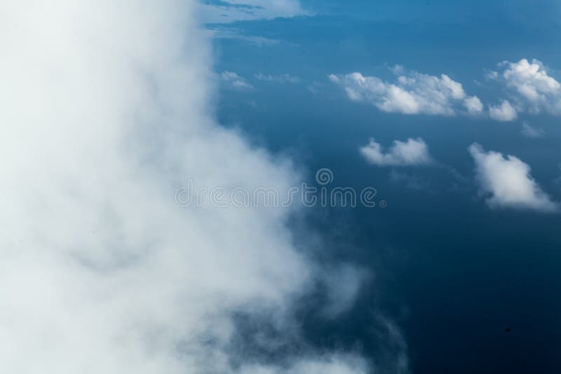 Unpredictable Sea of Clouds of Different Shapes in the Sky Stock Image ...