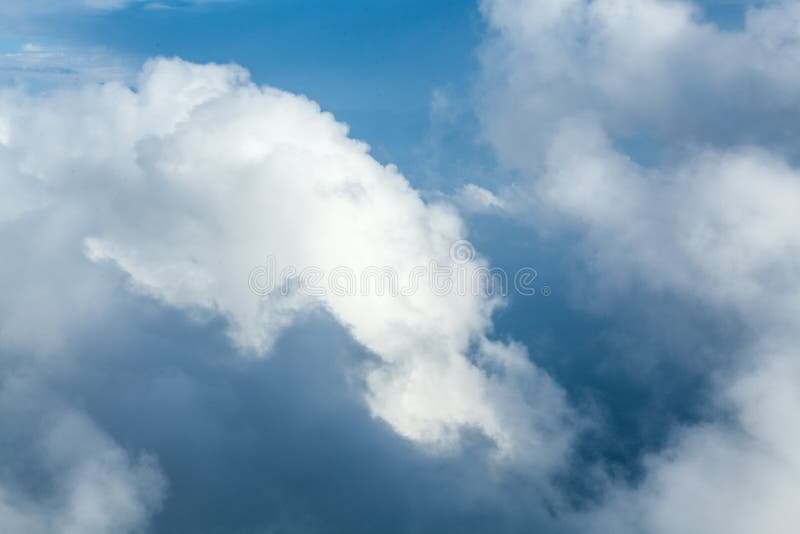 Unpredictable Sea of Clouds of Different Shapes in the Sky Stock Image ...