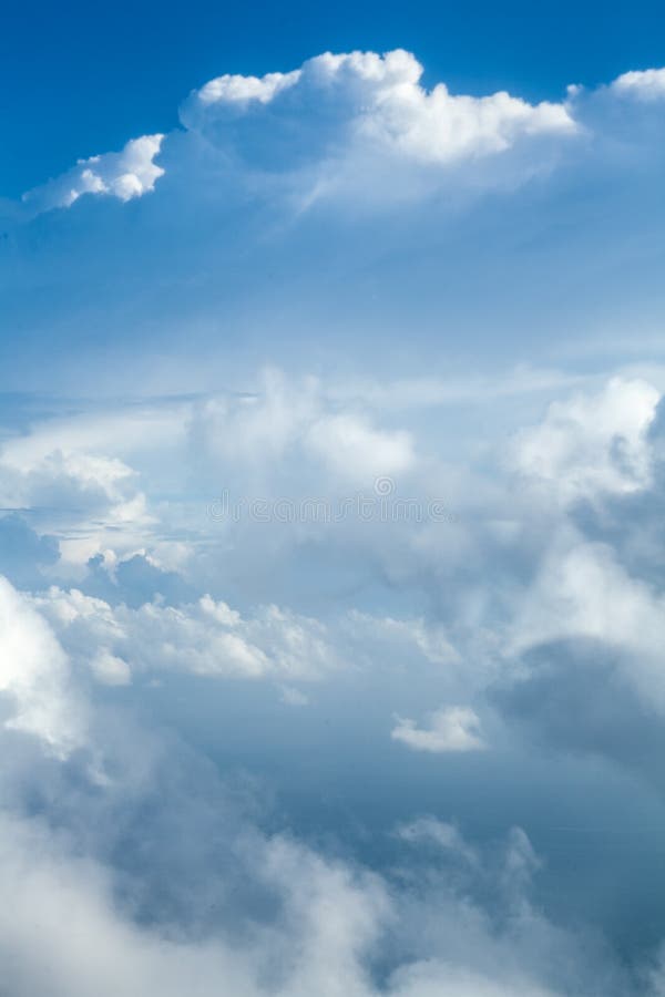 Unpredictable Sea of Clouds of Different Shapes in the Sky Stock Photo ...