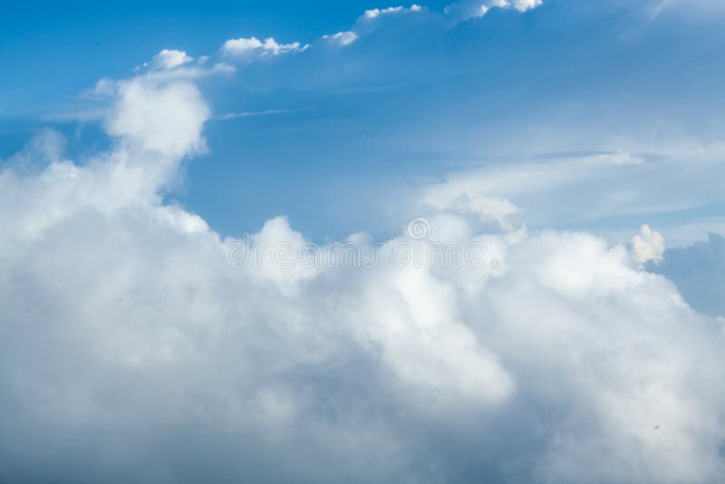 Unpredictable Sea of Clouds of Different Shapes in the Sky Stock Image ...