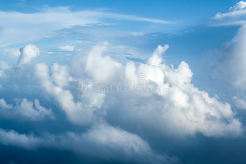 Unpredictable Sea of Clouds of Different Shapes in the Sky Stock Image ...