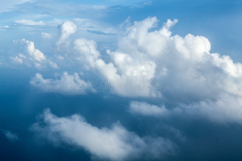 Unpredictable Sea of Clouds of Different Shapes in the Sky Stock Image ...