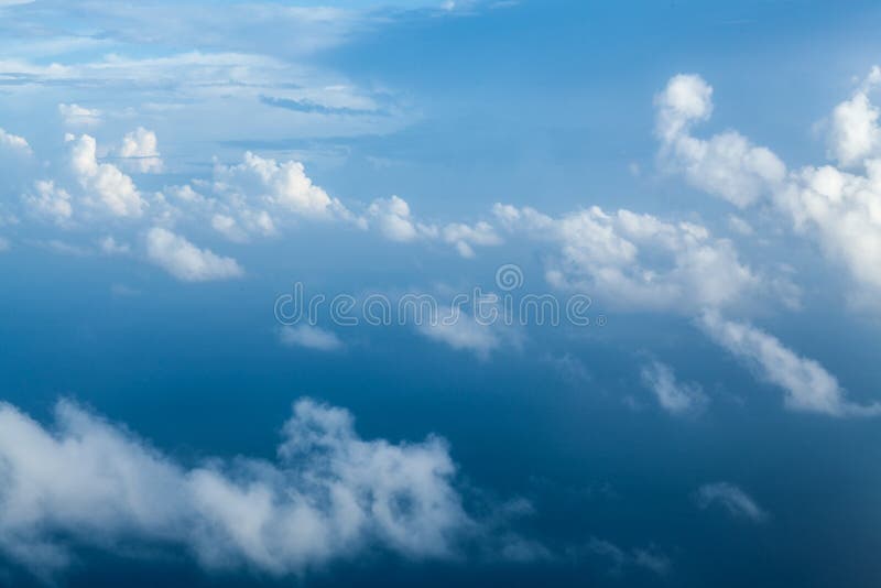 Unpredictable Sea of Clouds of Different Shapes in the Sky Stock Photo ...