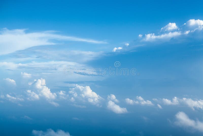 Unpredictable Sea of Clouds of Different Shapes in the Sky Stock Image ...